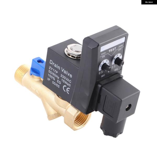 G1/2 DN15 電子式タイマードレン バルブ エアコン プレッサー凝縮水管理ドレン バルブ AC230V/AC110V カスタム パーツ アクセサリーHigh-concerned chemical:NoneNC or NO:Normal...