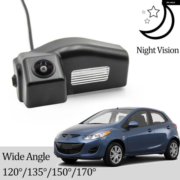 CCD HD AHD 魚眼リアビュー カメラ マツダ 2 DE 2007 - 15 車用リバース パーキング モニター カスタム パーツ アクセサリーHigh-concerned chemical:NoneGuiding Line:YesL...