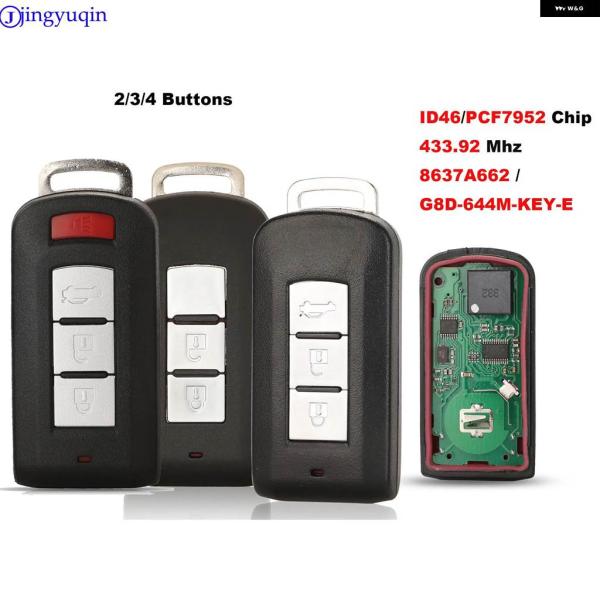 三菱 アウトランダー ASX ランサー用スマートカーリモートキー ID46PC F7952 433MHZ G8D-644M-KEY-E/8637A662 カスタム パーツ アクセサリーHigh-concerned chemical:None...