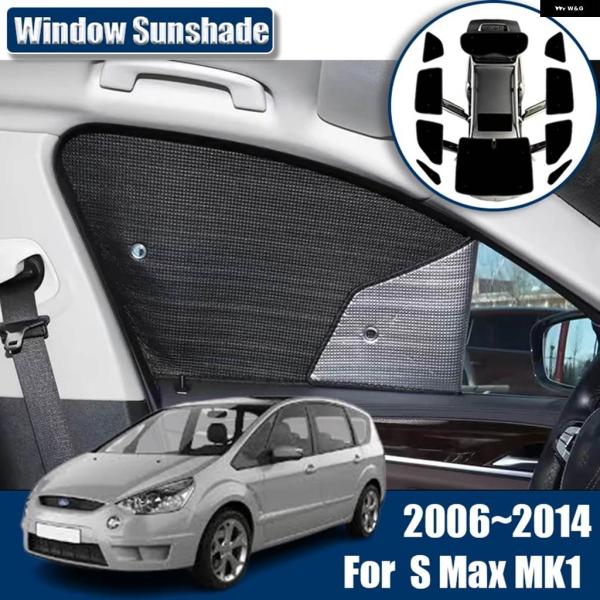 フォード S-MAX 2006 〜 2015 2011 2009 車用ウィンドウサンシェード フロントガラス 紫外線防止バイザー サン ブラインド カバー インテリア パーツ カスタム パーツ アクセサリーProduct applicati...