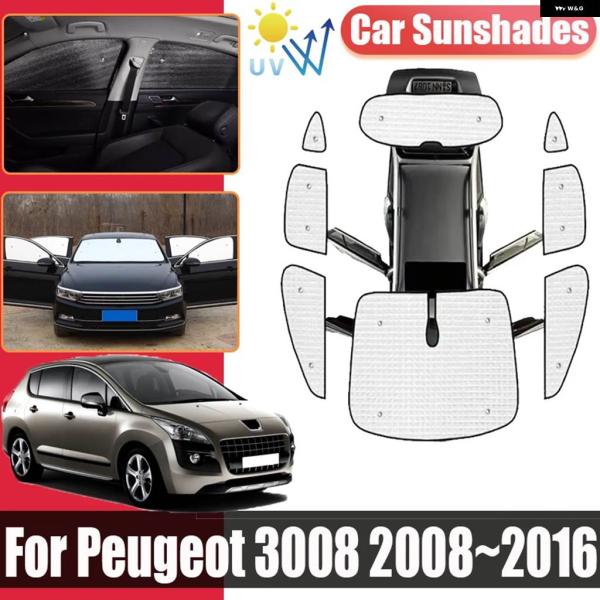 SUNES プジョー 3008 2008 - 2016 年 11 月 カーカバー フルカバー 日よけ プライバシーブロック 紫外線防止 カスタム パーツ アクセサリーProduct application scenarios:otherCr...