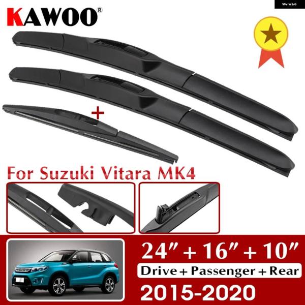 ワイパー フロント リア ワイパー ブレードセット 24インチ+16インチ+10インチ VITARA MK4 2015 - 20 フロントガラス フロントスクリーン カスタム パーツ アクセサリーHigh-concerned chemica...