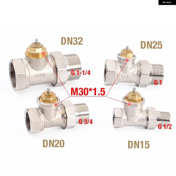 サーモスタットヘッドなしストレート ラジエーター バルブ HVAC システム DN15 DN20 DN25 DN32 温度 制御 バルブ カスタム パーツ アクセサリーHigh-concerned chemical:NoneActuator...
