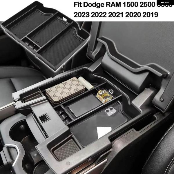 センター コンソール オーガナイザー DODGE RAM 1500 2500 3500 2019 - 24 アームレスト ボックス インサートトレイ インテリア カスタム パーツ アクセサリーHigh-concerned chemical:...