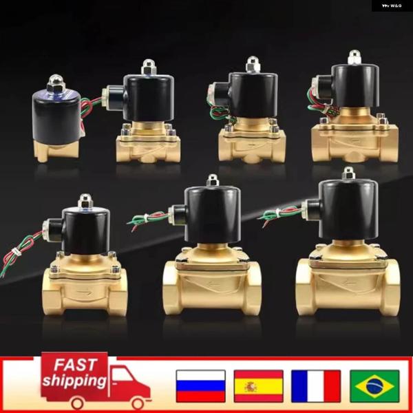 DC 12V 24V 220V AC ノーマルクローズ電気 ソレノイド バルブ 1/2インチ 3/4インチ 1インチ 水 オイル エア DN15 DN20 DN25 カスタム パーツ アクセサリーNC or NO:Normally Clos...