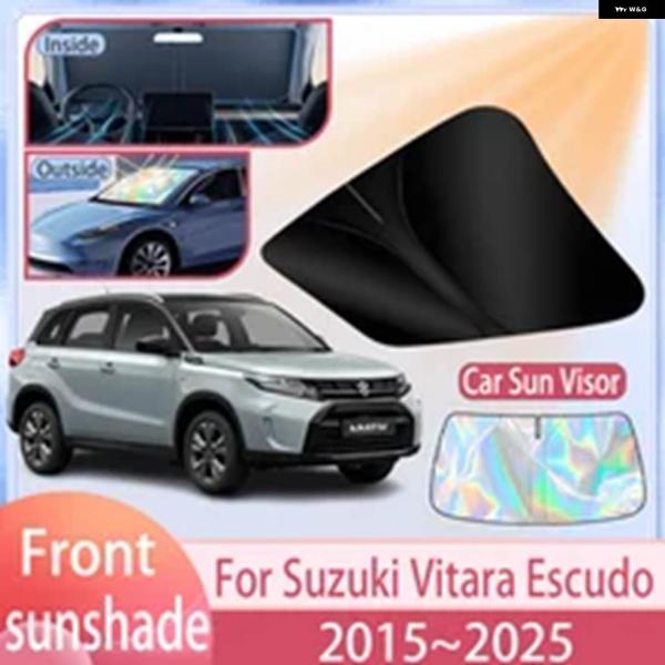 VITARA ESCUDO 2015~2022 - 25 フロントウインドシールドサンバイザーカバー 紫外線防止 カスタム パーツ アクセサリーProduct application scenarios:otherCraft of Weav...