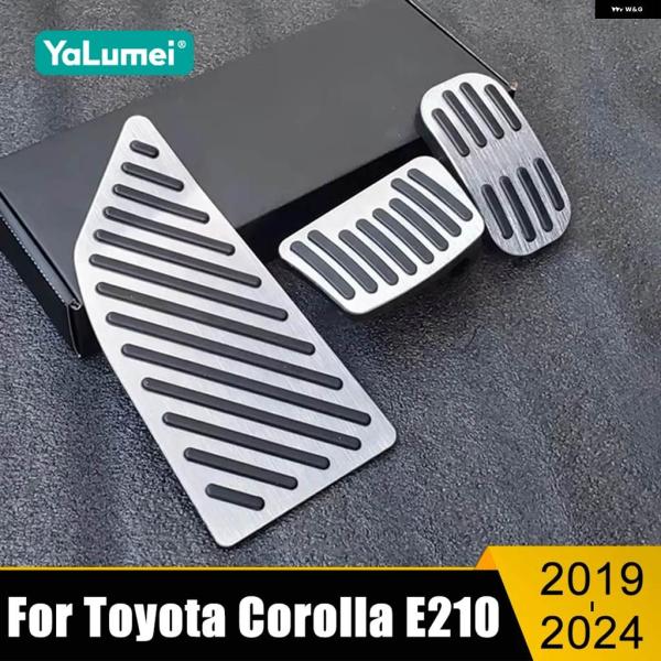 トヨタ カローラ E210 2019 - 24 ハイブリッド車 燃料アクセル ブレーキ レスト フットペダル カバー パッド カスタム パーツ アクセサリーHigh-concerned chemical:NoneSpecial Featur...
