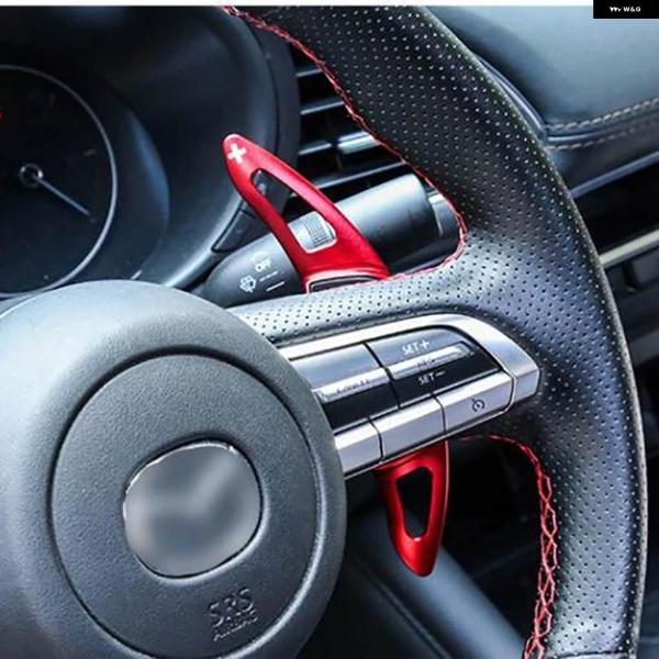 ステアリングホイール DSG シフト パドル エクステンド シフター ステッカー マツダ 3 2019 CX30 MX30 2020 2021 CX-30 MX-30 E-SKYACTIV-G ターボ カスタム パーツ アクセサリーProd...