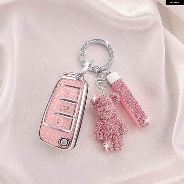 ダイヤモンドパターン アウディ A1 A3 A4 A5 A6 A7 Q3 Q5 S6 B6 B7 B8 C6 8P 8V 8L TT RS フリップキーケースカバー FOB キー ホルダー カスタム パーツ アクセサリーHigh-conce...