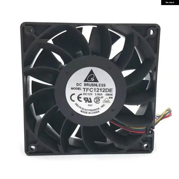 120MM 高速ファン DELTA FAN TFC1212DE 12038 12V 3.9A PWM | 250 CFM ASIC マイナー冷却 5500 RPM デュアルボール ベアリング カスタム パーツ アクセサリーHigh-conc...