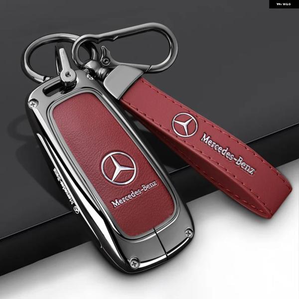 メルセデス ベンツ A C E G クラス GLC CLE CLA GLB GLS W177 W205 W213 W22167 AMG用レザーカーキーケースカバー プロテクター シェルバッグ カスタム パーツ アクセサリーHigh-conc...