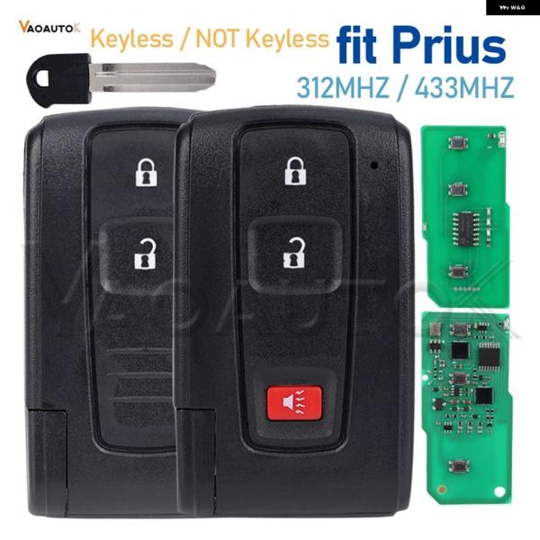 トヨタ プリウス 2004 - 2009 カーリモートキー 312/433MHZ 4Dチップ FCC ID:MOZB21TG MOZB31EG 2 3 ボタン カーキーフォブ キーレスエントリー カスタム パーツ アクセサリーHigh-co...