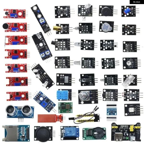 45IN1センサー モジュール 16種類スターターキット RASPBERRY PI 37IN1も優れて ボックス DIY UNO R3 MEGA2560 カスタム パーツ アクセサリーHigh-concerned chemical:None...