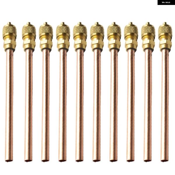 10個 アクセス バルブ エアコン 冷凍コンプレッサー メンテナンス バルブ 銅管充填部品 3.4MPA サービス バルブ カスタム パーツ アクセサリーHigh-concerned chemical:NoneStructure:Needl...