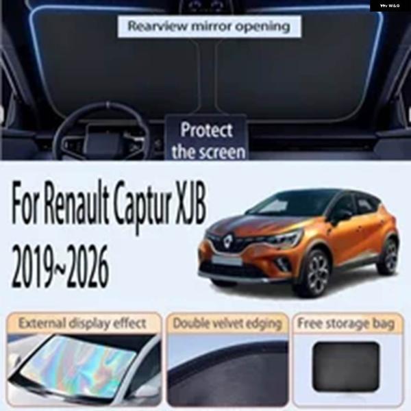 リフレクター サンシェード ルノー キャプチャー XJB 2019~ 車用 フロントガラス サンバイザー 断熱 カスタム パーツ アクセサリーProduct application scenarios:OtherCraft of Weavi...