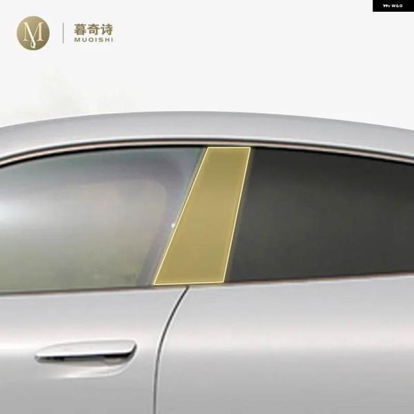 プレカットカーエクステリアボディB Cウィンドウピラー PPFペイントプロテクションフィルムスクラッチレ ポルシェ タイカン2020-2025 カスタム パーツ アクセサリーHigh-concerned chemical:NoneModel...