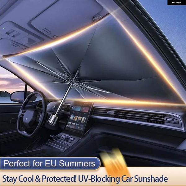 車用サンシェード 傘 フロントガラス サンシェード パラソル UVカット EU夏に最適 カスタム パーツ アクセサリーProduct application scenarios:OtherCraft of Weaving:Not Cloth...