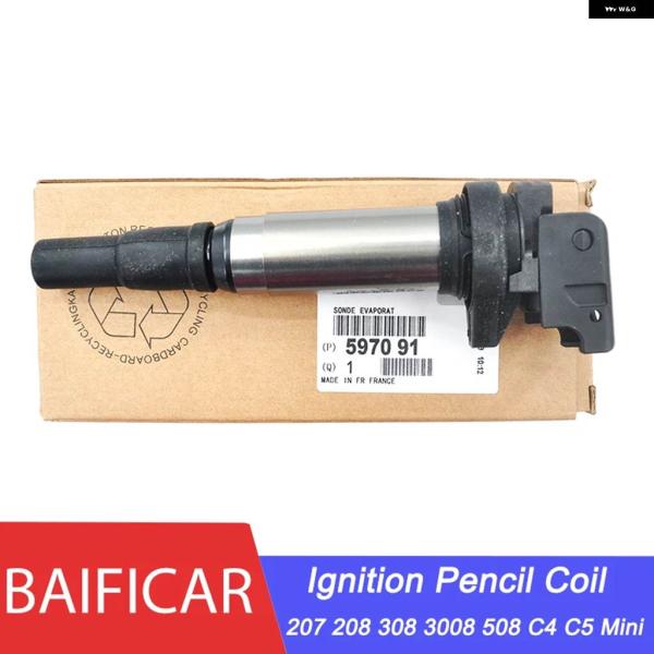 イグニッション ペンシルコイル 597091 597064 プジョー 207 208 308 3008 1.6 シトロエン C4 C5 1.6 THP VTI BMW ミニ クーパー R58 カスタム パーツ アクセサリーHigh-conc...