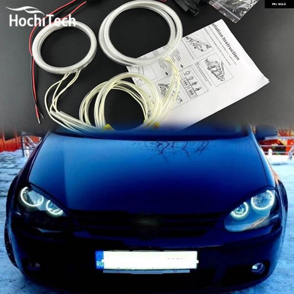 エンジェルアイキット ホワイト 6000K リング ヘッドライト VW フォルクスワーゲン ゴルフ 5 MK5 2003-2009 カスタム パーツ アクセサリーHigh-concerned chemical:NoneVoltage:12 ...