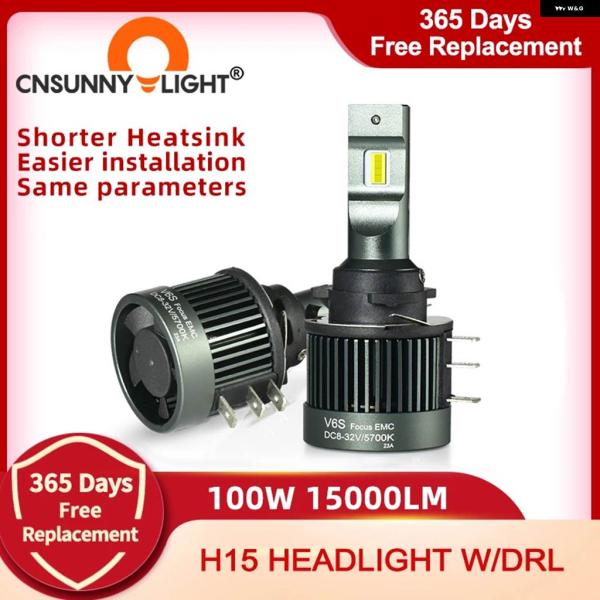 H15 LED デイ ランニングライト 車用 ヘッドライト 15000LM DRLS マツダ / BMW / メルセデス GLK/A180/ アウディ Q7 A6 A3/ ゴルフ 6 7 カスタム パーツ アクセサリーHigh-concer...