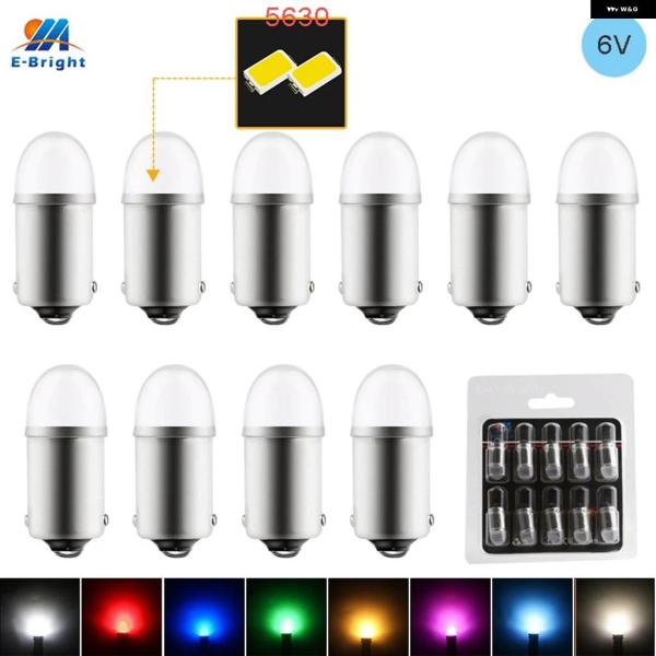 10個 GE 44 47 755 756 LED 電球 BA9S DC 6V 6.3V 1893 1847 1895 LED 電球 ゲームピン ボールマシン BA9ピン ボール フラッシュライト カスタム パーツ アクセサリーHigh-co...