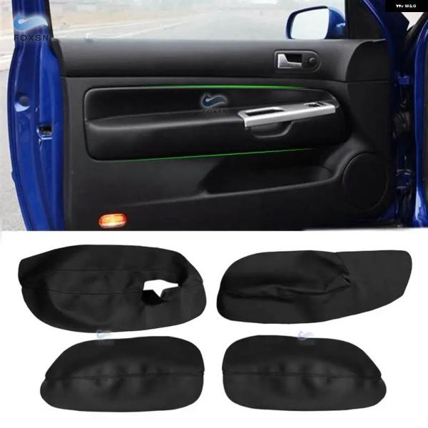 VW GOLF 4 MK4 JETTA 1999-2005 3ドア専用 マイクロファイバーレザー ドア アームレスト パネル カバー トリム 4個 カスタム パーツ アクセサリーHigh-concerned chemical:NoneOth...