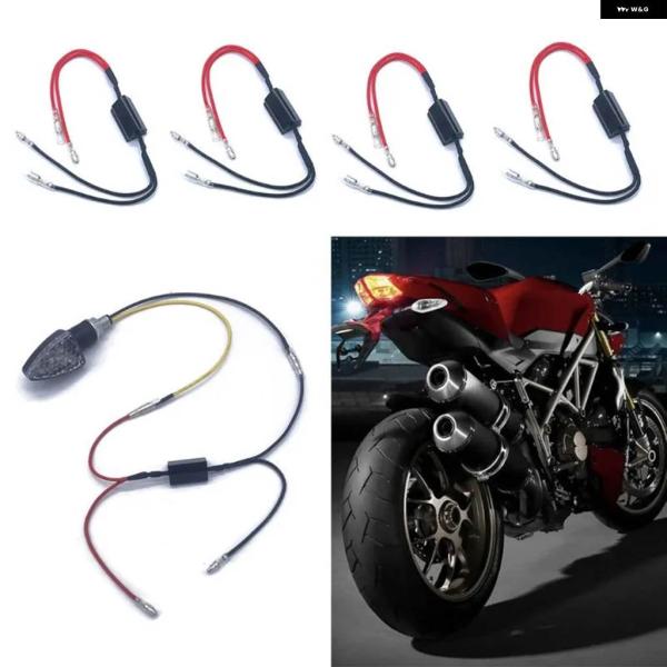 4個 10W 10オーム モト抵抗 パワー抵抗器 負荷デコード抵抗器 LED ミニウィンカーライト フラッシュリペアキット カスタム パーツ アクセサリーBattery Included:NoHigh-concerned chemical:...