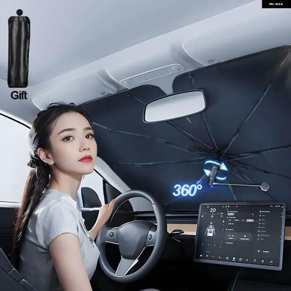 車用サンシェード フロントガラス 傘 フロントサンシェード パラソル 折りたたみ式 S カーシート 断熱 車 カスタム パーツ アクセサリーProduct application scenarios:OtherCraft of Weavin...