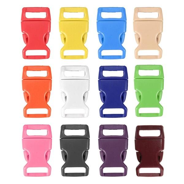 (Kingsie) サイドリリースバックル 30個 ランダム色 カラフル プラスチック 10mm ストラップ用 差し込みバックル パラコードブレスレット 犬の首輪 (カラフル)商品コード：55057532712サイズ：縦2.9cm*横1.5...