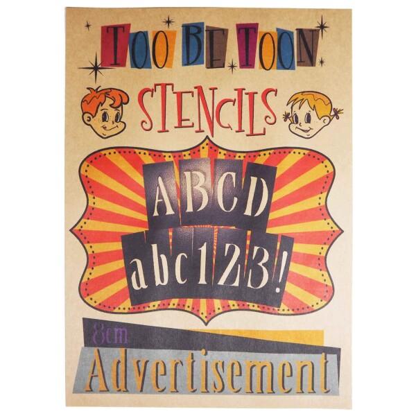 ステンシルシート アルファベット大文字＆数字セット Advertisement (8cm)商品コード：55057539779型番：SSAtサイズ：8cmカラー：ブラックアルファベット大文字:26種　アルファベット小文字:26種　数字:10種...