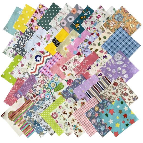 綿生地 花柄 DIY手作り はぎれ カットクロス パッチワーク 布 (200枚 10cm x 10cm)商品コード：55057886754サイズ：15cm*15cmカラー：200枚 10cm x 10cm素材:100%綿 プリント生地　ラン...