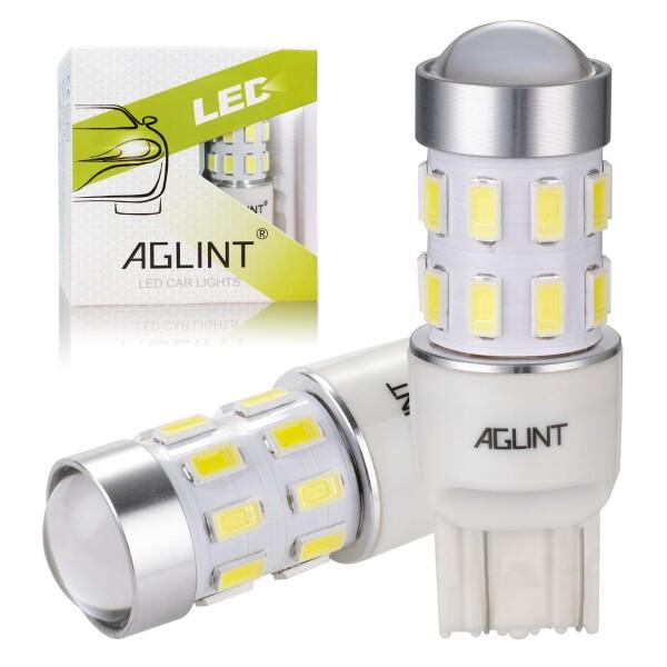 AGLINT T20 シングル球 LED バックランプ 後退灯 リアフォグランプ バックライト 7440 7443 W21W T20 ダブル球 汎用 12V-24V 24連 車検対応 6500K ホワイト 2個入り商品コード：5506491...