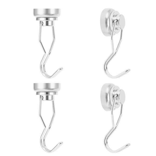 THCMAG マグネット フック 超強力 ネオジム磁石付き 垂直耐荷重20kg 直径25ｍｍ 360度回転 180度反転 ステンレス製 防錆 防水 オフィス 冷蔵庫 キッチン お風呂用 灰 4個セット商品コード：55064919696型番：...