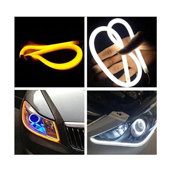 TASWK 車汎用LED シリコン チューブ ライト 湾曲 ウインカー ポジション ホワイト アンバー 2本 (45cm)商品コード：55064924502型番：TSK17411カラー：ホワイト外側で柔らかいシリコン素材で作り、抜群な柔軟性...
