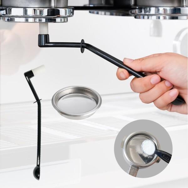 watchget エスプレッソマシンブラシ コーヒークリーニングブラシ1個 スプーン付き 双頭で使う ナイロン製ロングブラシ ステンレスブラインドフィルター1個入り商品コード：550649363141.丈夫で硬い厚手のナイロンブラシで、コー...