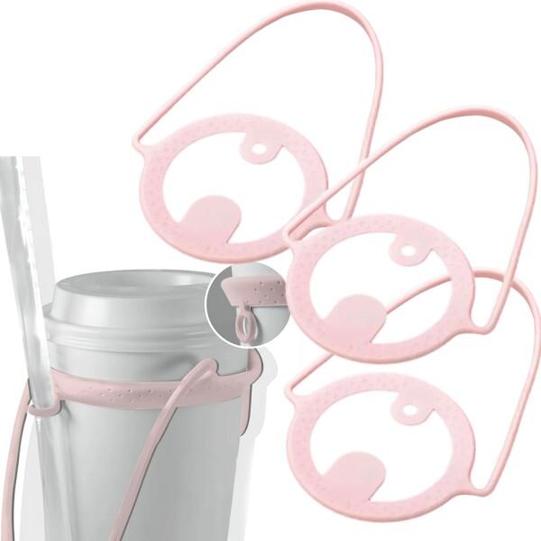 ドリンクカップホルダー シリコン製 ストロー ホルダー付き 軽量 洗える 清潔 エコ 両手を解放 便利なグッズ 三個セット商品コード：55065111006型番：DKHP03カラー：ピンク【 両手を解放】ドリンクをテイクアウト時、手がふさが...