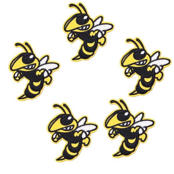 Harsgs Hornet Angry Bee Patches, Embroidered Iron On/Sew On Patches, Cute Applique Patches for Clothing, Jackets, Hats, ...