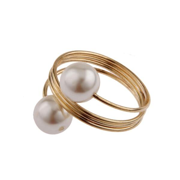 10個入り ナプキンリング 真珠 ナプキンホルダー 結婚式 披露宴 バックル テーブル装飾 ナプキンティッシュ リング パーティー ディナー 食器飾り キラキラ ゴールド商品コード：55073531335型番：SZ070020170380R...