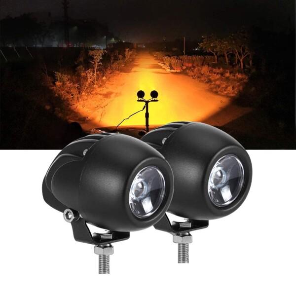 Largoods 作業灯 LEDフォグランプ CREE社製チップ搭載 20W 補助灯 PCレンズ 丸型 広角狭角一体型 6000K高輝度 IP防水防塵 長寿命 走行ライト オートバイ/船舶/カー/機械汎用 ２個セット ホワイト (イエロー)...