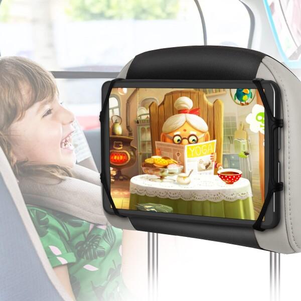車 タブレットホルダー 後部座席 滑り防止 安定性拔群 ipad 車載ホルダー 360°回転可能 取り付け簡単 7-10.5インチのiPad Pro/Air/mini/Galaxy Tab/Fire HDに対応商品コード：550735350...