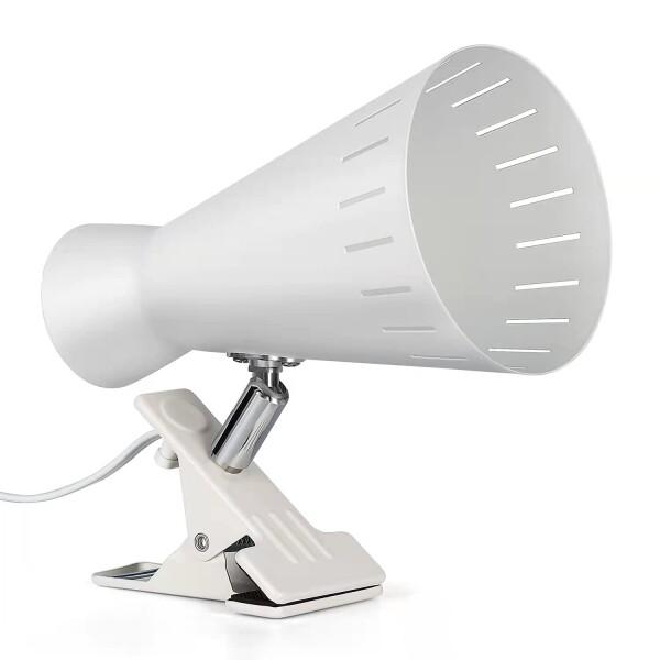 クリップライトE26 スポットライト 電気スタンド 角度回転 間接照明インテリア コード長1.6m金属製 お部屋 寝室 店舗電球別売り (White)商品コード：55073535260型番：DY-GD01Bカラー：ホワイト強力クリップ:滑り...