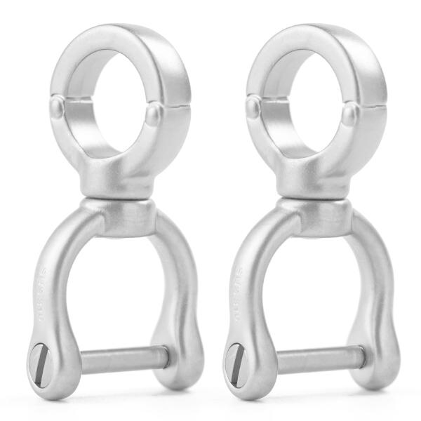 (TISUR) ホビー DIY用 Dリング レザークラフト 金具 キーケースの予備用に キーホルダー 360度回転タイプ 盗難防止 (ステンレス Dリング 艶消し/ミニ 2個)商品コード：55073535388サイズ：minislカラー：ス...