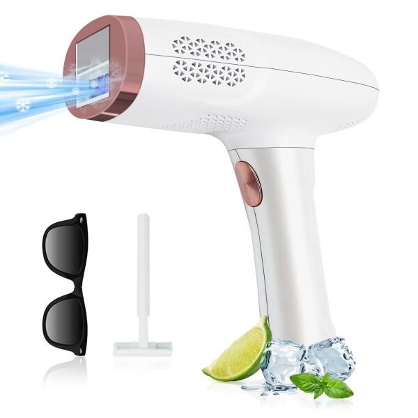 HAIHUANG 脱毛器 冷感脱毛器 vio対応 5段階調節 99万発 光美容器 光脱毛器 メンズ レディース 男女兼用 冷却機能付き 全身用 小型 プレゼント 家庭用 日本語説明書付き White商品コード：55073536160型番：0...