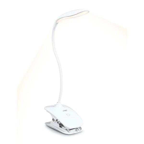 ENERG クリップライト コードレス LEDブックライト 目に優しい デスクスタンド PSE認証済み大容量3200mAh 2025年モデル 360度回転 タッチ式三段階調光 USB充電 電気スタンド Web会議面接 防災グッズ PC作業・...