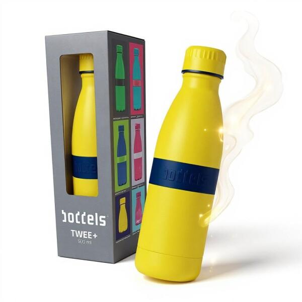 boddels TWEE ステンレスボトル 炭酸対応 保冷 保温 食洗器 カラフル 水筒 500ml かわいい ポップ サステナブル マイボトル エコ カーボンニュートラル (イエロー)商品コード：55073539012型番：CF001サイ...