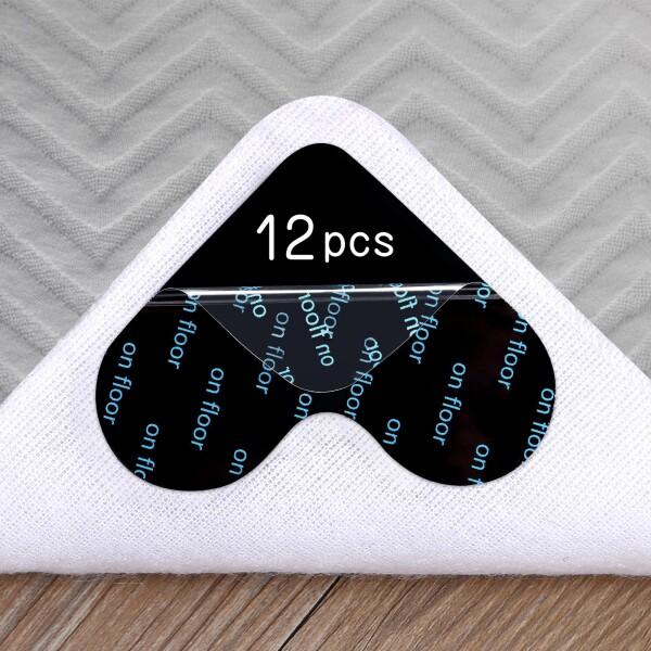 LIHAO カーペット滑り止めシート 12枚セット マット ラグ 絨毯 ズレ防止 すべり止め シート滑り止めマットズレ防止シート 強力商品コード：55073540641型番：LJP0659サイズ：幅95mm x 長さ80mmカラー：ブラック...