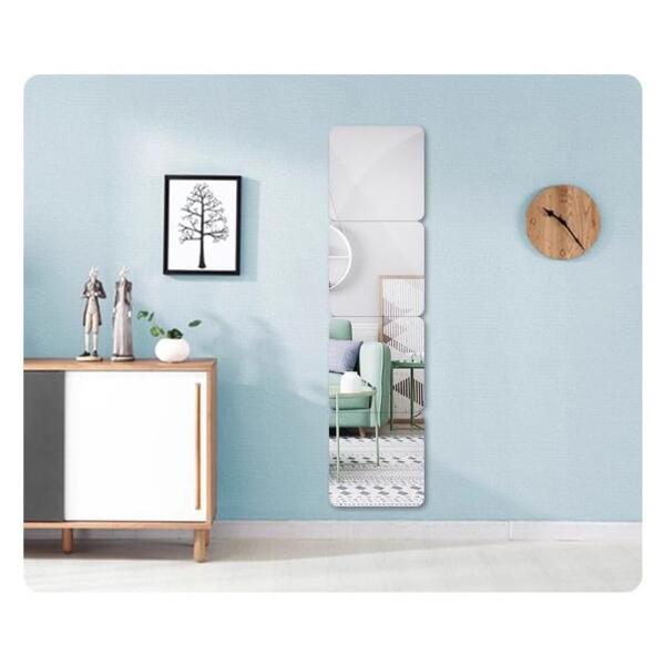 Clapoyis 20cm x 20cm 4枚セット 貼る鏡 割れない鏡 粘着性 アクリルミラー タイル商品コード：55073542701型番：NQS020-4Mカラー：20*20cm, 4pcs