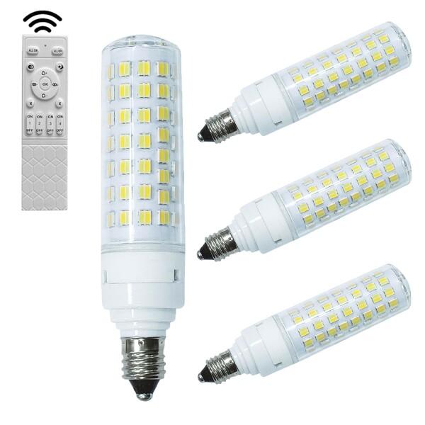 SYXKJ E11 LED電球 7W 無段階調光&amp;調色 相当于60W形 2.4GHzワイヤレスリモコン付き 昼白色 昼光色変換可能 750lm 高輝度 高演色 E11 LED金口 省エネ住宅照明、商業照明，日本語取扱説明書＋1個2....