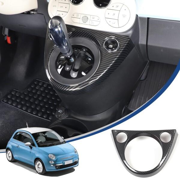 Hcilloend 新型 フィアット 500 2011〜2023に適用 シフトパネル シフトカバー センターコントロールシフトパネル カバー ABS製 取付簡単 貼付タイプ 装飾用 内装パーツ カスタム アクセサリー カー用品 右ハンドルに...