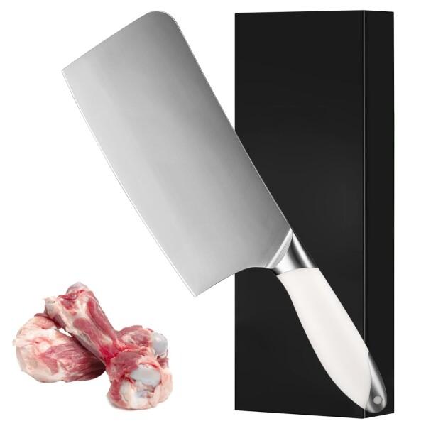 Utaki 中華肉切包丁 菜切包丁 骨切包丁 刃渡り177mm 5Cr15MoVステンレス鋼 ステンレス+ABSのハンドル 骨切り・肉切り・魚切り・野菜切り商品コード：55073557416型番：Utakiサイズ：177 mmカラー：sdd...